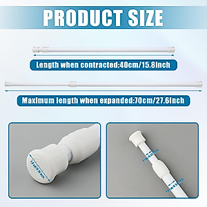 4pcs Window Security Bars Adjustable Sliding Door Guard Security Lock Bar Fixed Window Guard Door Security Devices Window Guards for Children Safety, Patio Door, Anti-Lift (White)