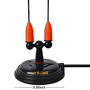 HYS Amateur Antennas Dual-Band VHF 144/UHF 430MHz Magnetic Base Mobile Antenna W/13 ft RG58 Coax Cable UHF-male/PL259 for Motorola Kenwood Midland SO239 Mobile Radios (Orange&Black)