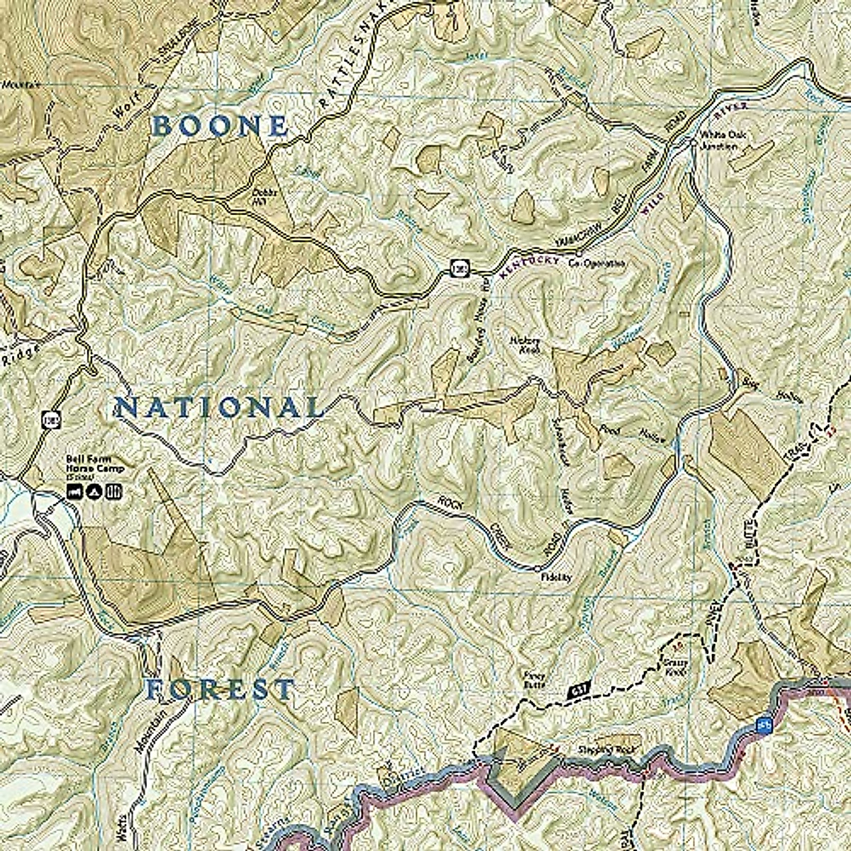 Big South Fork National River and Recreation Area Map (National Geographic Trails Illustrated Map, 241)