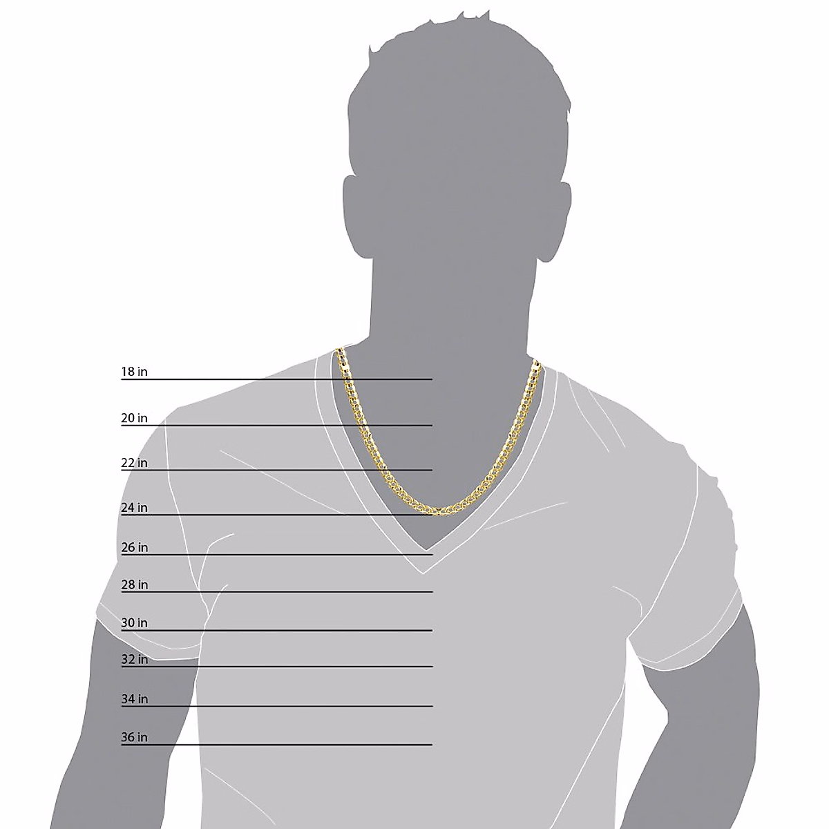 IcedTime Solid 10K Yellow Gold Italy Cuban Curb Link Chain Necklace 8mm Wide 24" Long with Lobster Clasp