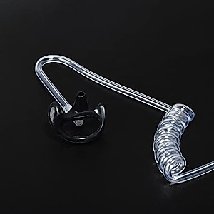 HYSHIKRA Radio Headset, Acoustic Tube Walkie-Talkie Earpiece with Touch Press PTT and Built-in Microphone for Baofeng 888S Retevis Kenwood Two Way Radio