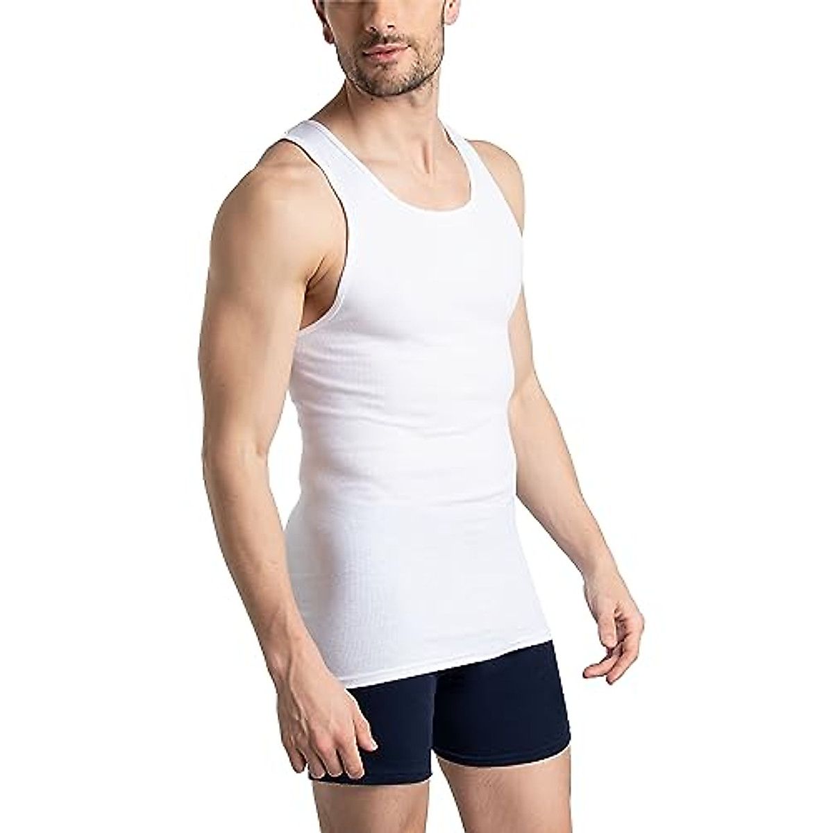 Fruit of the Loom mens Tag-free Tank A-shirt Underwear, 6 Pack - White, X-Large US