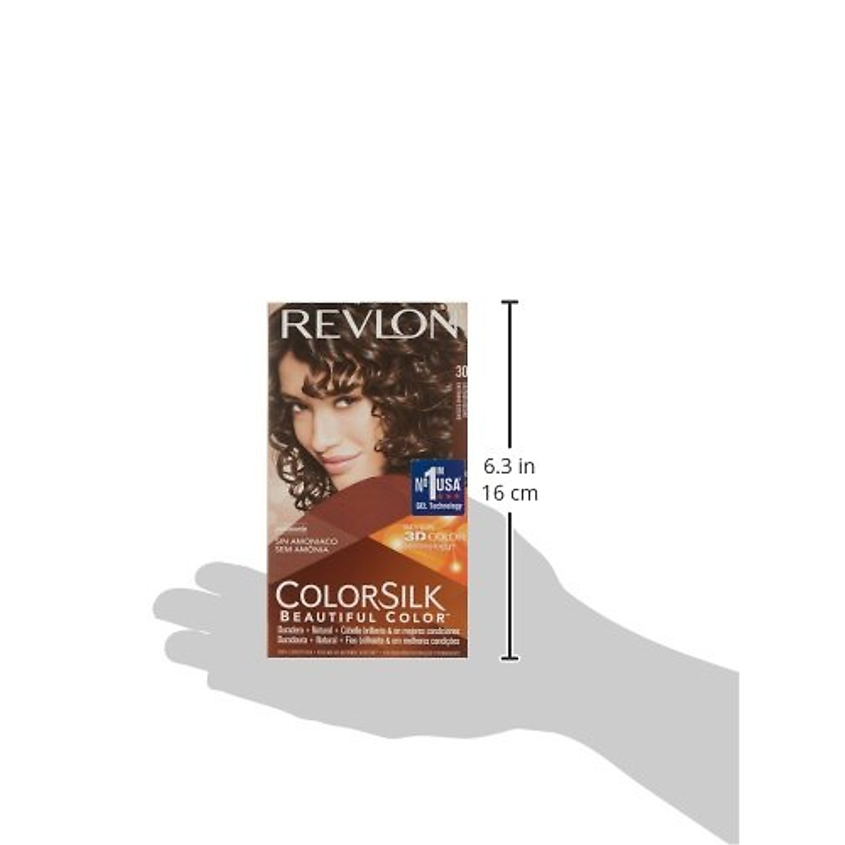 Revlon ColorSilk Permanent Color, Dark Brown 30, 2 pack
