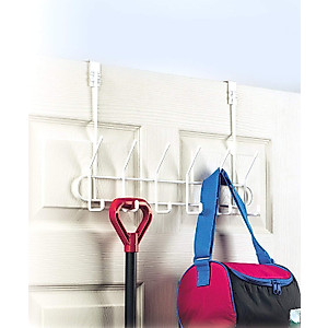 Spectrum Diversified Over the Door Coat Rack, 6-Hook, White