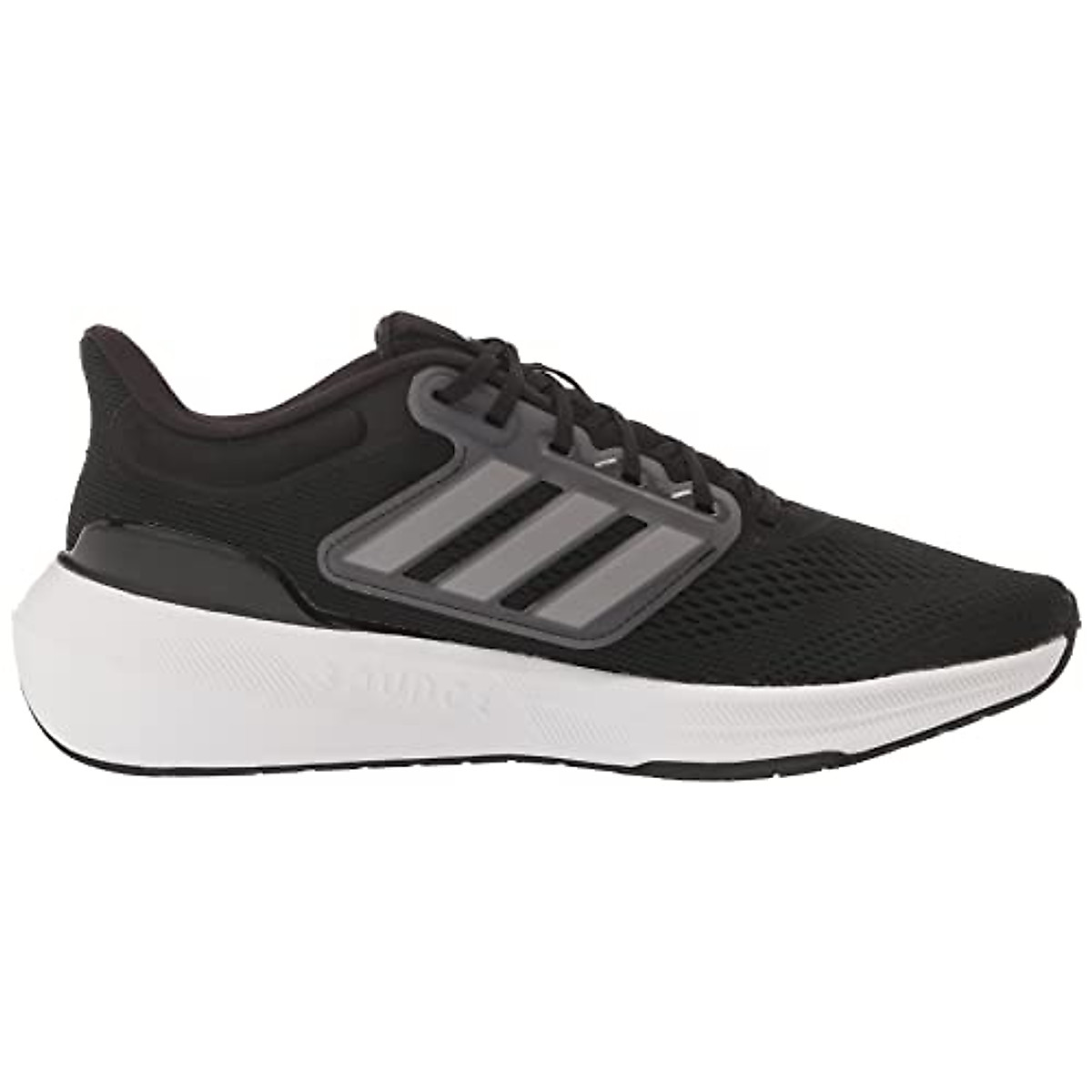 adidas Men's Ultrabounce Running Shoe, Black/White/Black (Wide), 9