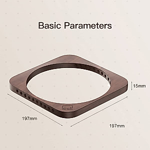 HEWYIOS Black Walnut Desktop Stand is Suitable for Mac Mini and Mac Studio, and The Heat Dissipation and dust Proof Base is Suitable for M1 M2 Host Accessories (Second Generation Upgrade Anti Slip)