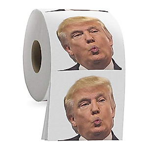 Trump Political Toilet Paper Roll by Gagster - 3 Ply Funny Novelty Gag TP with Full-Color Image - 200 Sheets Per Roll - Prank Gift for Adults - Printed on Every Sheet - Make Your Butt Laugh