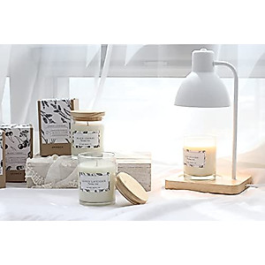 Aronica Pure Candle, Lemon Lavender Scent, 7.05oz / 200g, Cute High End Bathroom Candle with Bamboo Lid, Small Non Toxic Candle for Aromatherapy, Spring Bathroom Decor