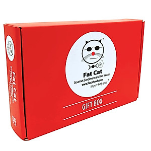 Heat Lovers Natural Hot Sauce Variety Pack by Fat Cat Gourmet | Habanero | Scotch Bonnet | Ghost | Scorpion | Carolina Reaper | Sampler Gift Set | Gluten Free | Vegan | Keto Friendly (5 Bottles)