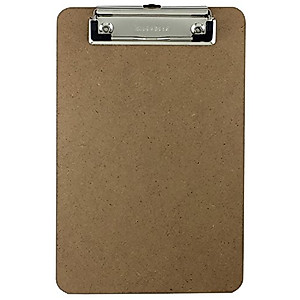 Trade Quest Memo Size 6'' x 9'' Clipboard Low Profile Clip Hardboard (Pack of 1)