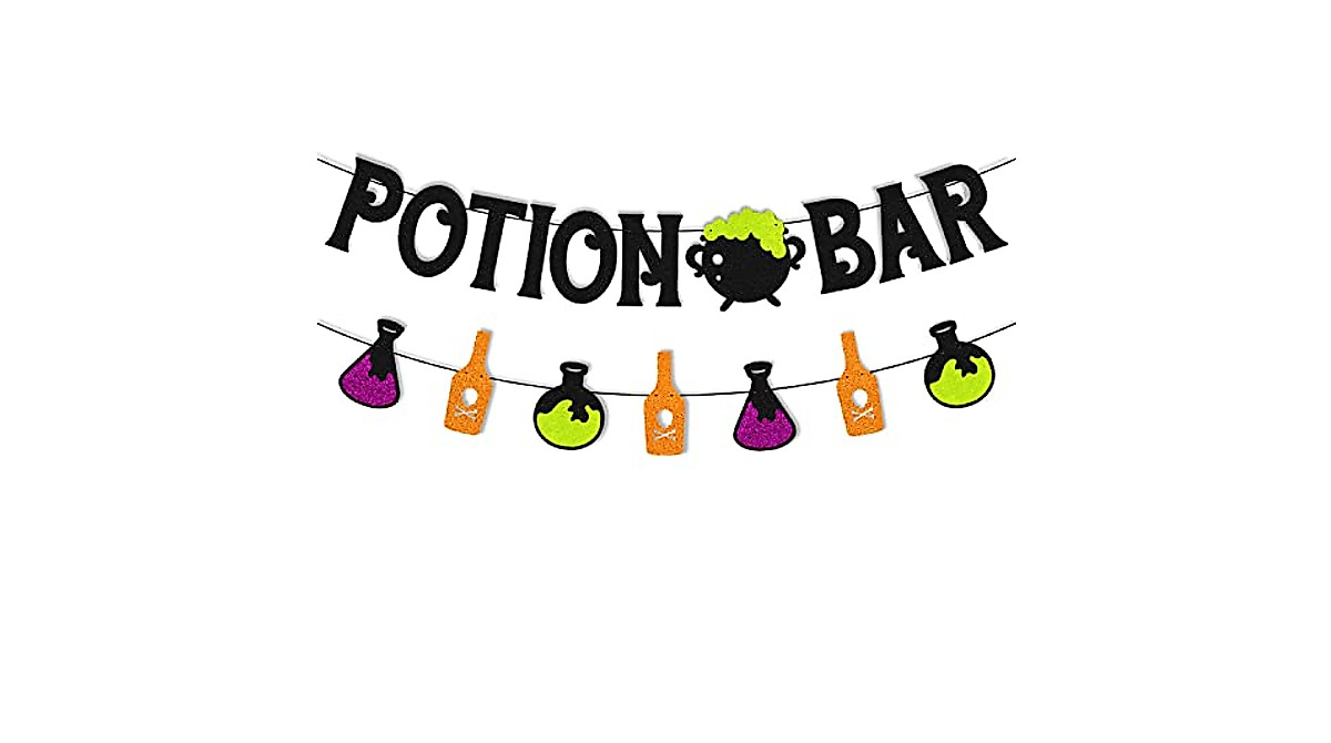 Halloween Potion Bar Banner for Kids Parties