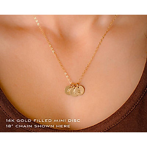 EFYTAL Initial Necklaces for Women, Small and Dainty Mom Necklace, 14k Gold Filled or Sterling Silver Necklace with Initial, Letter Charm, Push Presents for New Mom