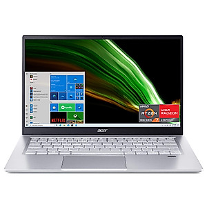 Acer Swift 3 Thin & Light Laptop | 14" Full HD IPS 100% sRGB Display | AMD Ryzen 7 5700U Octa-Core Processor | 8GB LPDDR4X | 512GB NVMe SSD | WiFi 6 | Backlit KB | FPR | Amazon Alexa | SF314-43-R2YY
