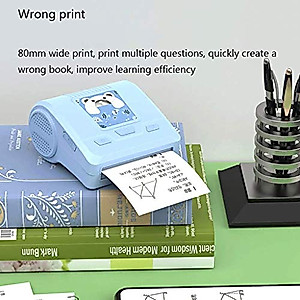 XXXDXDP Portable Mini Pocket BT Thermal Printer Power Bank Function Clip Design Receipt Label Memo Sticker AR Photo Picture Printe (Color : D)