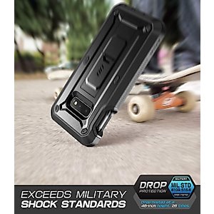SUPCASE Unicorn Beetle Pro Series Designed for Samsung Galaxy S10e Case (2019 Release) Full-Body Dual Layer Rugged With Holster & Kickstand With Built-in Screen Protector (Black)