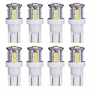 HUTTUUBUDU LED Landscape Light Bulbs 1W 12V Cool White 6000K，7W Low Voltage Incandescent Light Bulbs Equivalent，Wedge Base T5 Malibu Bulbs, Garden Light Bulbs, Landscape Bulbs 8 Pack