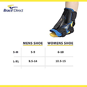Brace Direct Hybrid Night Splint for Plantar Fasciitis- Adjustable, Padded, and Comfortable for Sleeping- Pain Relief from Plantar Fasciitis, Achilles Tendonitis, Drop Foot, Heel Pain