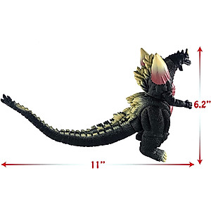 JAYKENIXO 3pcs Dragons Figures Monsters - 15" & 12" Head-to-Tail, Large Movable Joints Action Movie Series Soft Vinyl