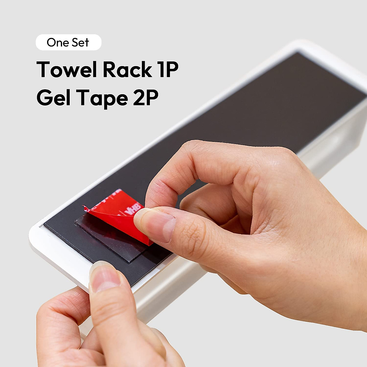 Carrotez Wall-Mounted Unscrewed Magnetic Easy Installation Towel Bar, Towel bar for Bathroom, Hanging bar for Kitchen - White