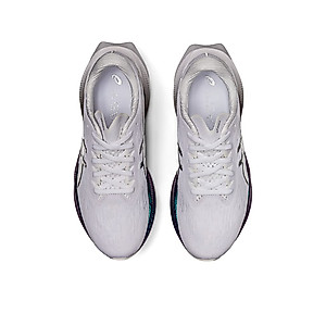 ASICS Women's NOVABLAST 3 Platinum Running Shoes, 8, White/Pure Silver