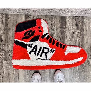 LUXAPE Sneaker Rug - Handmade & Premium- 30in (75cm) - Hypebeast Rug - Hypebeast Room Decor - Living Room, Bedroom, Children Room, Door mat - Aesthetic Room Decor - Luxape Rug (Luxape-7)