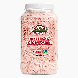 Himalayan Chef Himalayan Pink Salt 80 oz (2.26kg), Non-GMO, Kosher, Coarse Grain, Nutrient and Mineral Dense for Health, Gourmet Pure Crystal Pink Salt, Pink Salt for Grinder, Himalayan Salt, 5 Pound (Pack of 1)