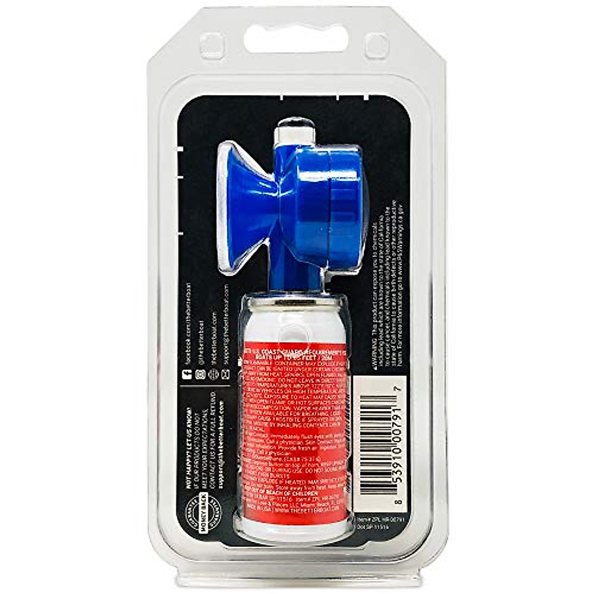 Air Horn Can for Boating & Safety Very Loud Canned Boat Accessories Hand Held Fog Mini Marine Air Horn for Boat Can and Blow Horn or Small Compressed Horn Refills 1.4oz