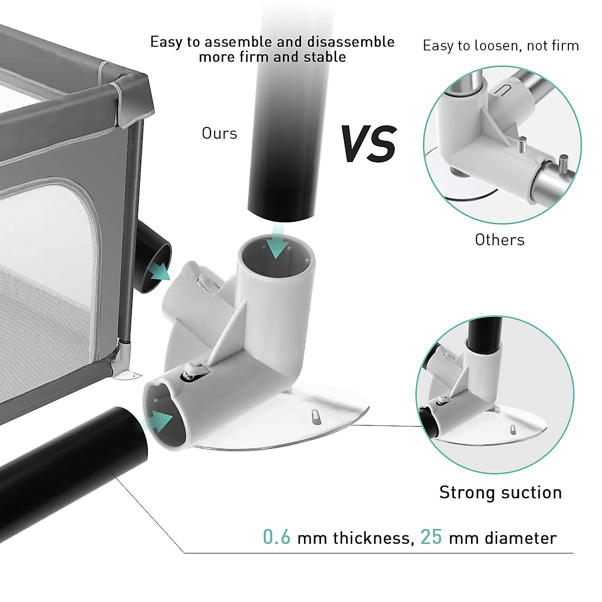 Cowiewie Baby Playpen with Mat 80.7X 61 x 27 inch Extra Large Playpen with Hanging Basket, 50 Ocean Balls and 4 Pull Rings, Safety Mesh Playpen, Kids Activity Center, Playpen for Babies and Toddlers