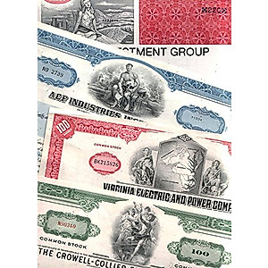 1965 No Mint Mark AMAZON SPECIAL! 100 DIFFERENT RARE ORIGINAL U.S. STOCKS, BONDS and DEBENTURES @ 79c! MANY BIG NAMES! LOWEST PRICE ON EARTH! 1 Share to $5000 Seller EXTRA FINE (AVERAGE GRADE)