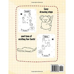 How To Draw Animals For Kids: Simple And Easy Drawing Book To Learn How To Draw Dog Cat Lion Elephant Dolphine and More Step By Step For Kids