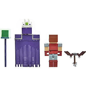 Mattel Minecraft Dungeons 2-Pack of Action Figures with Nameless One & Hal in 5.5-inch Scale, Collectible Set Inspired by The Video Game