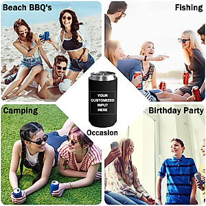 Personalized Can Sleeve Beer Coolers 20pcs Bulk, Custom Can Cooler With Photo Logo for Weddings Fishing Picnics
