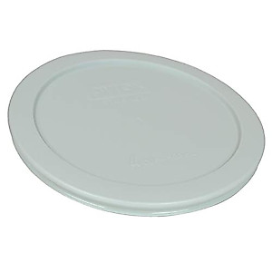 Pyrex 7201-PC 4 Cup (1) Blue Spruce, (1) Muddy Aqua, & (1) Marine Blue Round Plastic Food Storage Replacement Lid, Made in USA