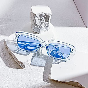 SUNOVELTIES 10 Pack Rectangle Sunglasses for Women Retro Narrow Square Glasses Vintage Eyewear Luxury Design Uniex