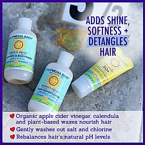 California Baby Swimmer's Defense Hair Conditioner | After Swim Kids Conditioner | Washes Out Chlorine | Softens & Detangles Hair | 100% Plant-Based | Allergy-Friendly | 251 mL / 8.5 oz.