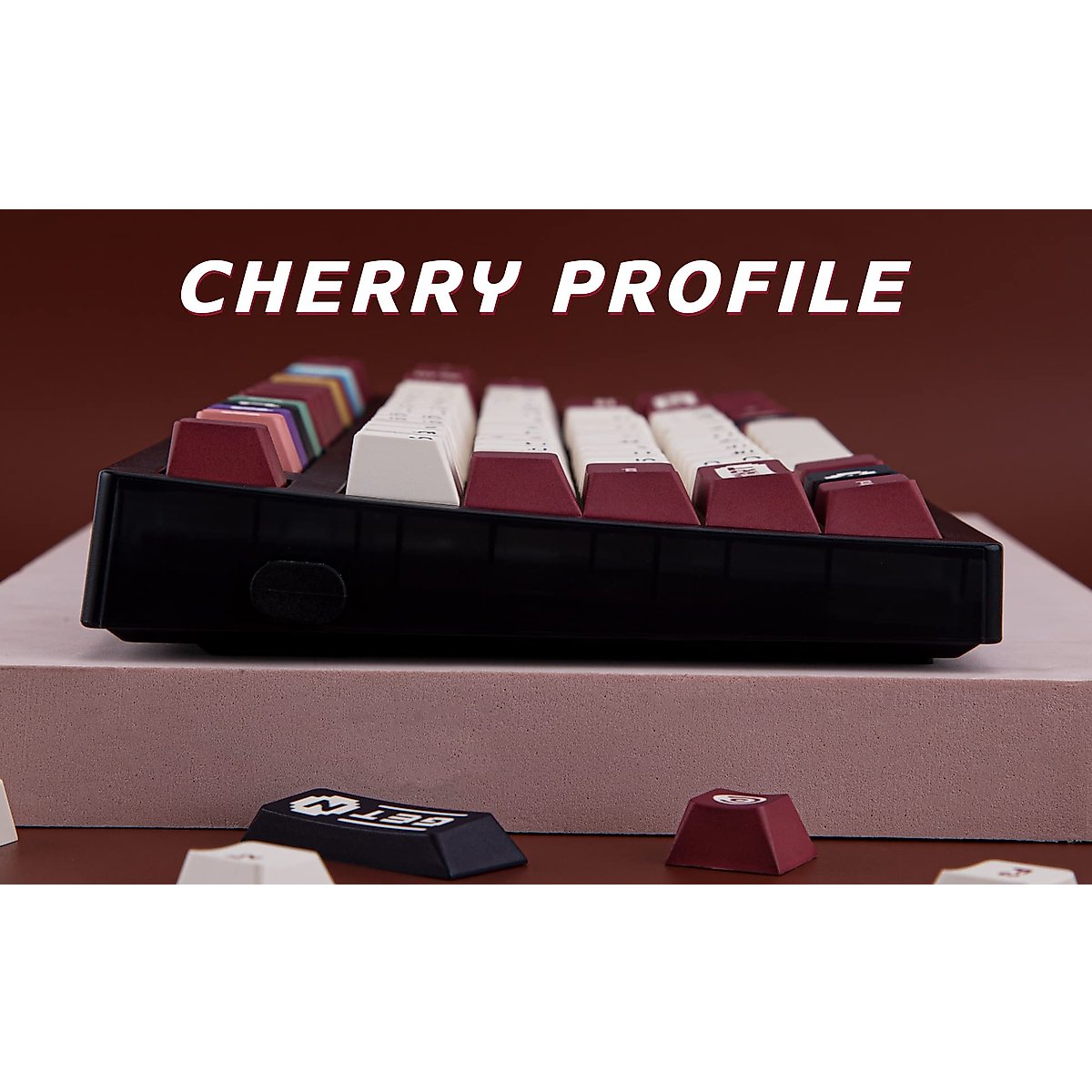 Cherry Profile PBT Keycaps 141 Keys Set Custom Dye Sublimation ANSI Layout for Cherry MX Switches Gateron Kailh Box Mechanical Keyboards Retro FC Gaming Theme