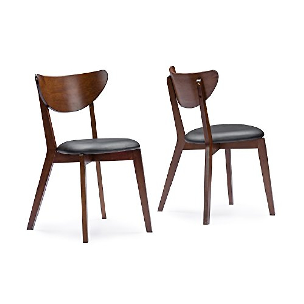 Baxton Studio Sumner Dining Set Style Walnut Brown 5-Piece Dining Set