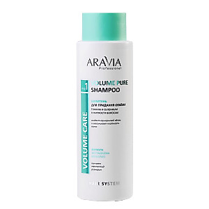 ARAVIA Volumizing Professional Shampoo for Fine and Oily Hair | Sulfate Free | Hair Volume Pure Care| Barbershop product 400 ml 13.5 Fl Oz
