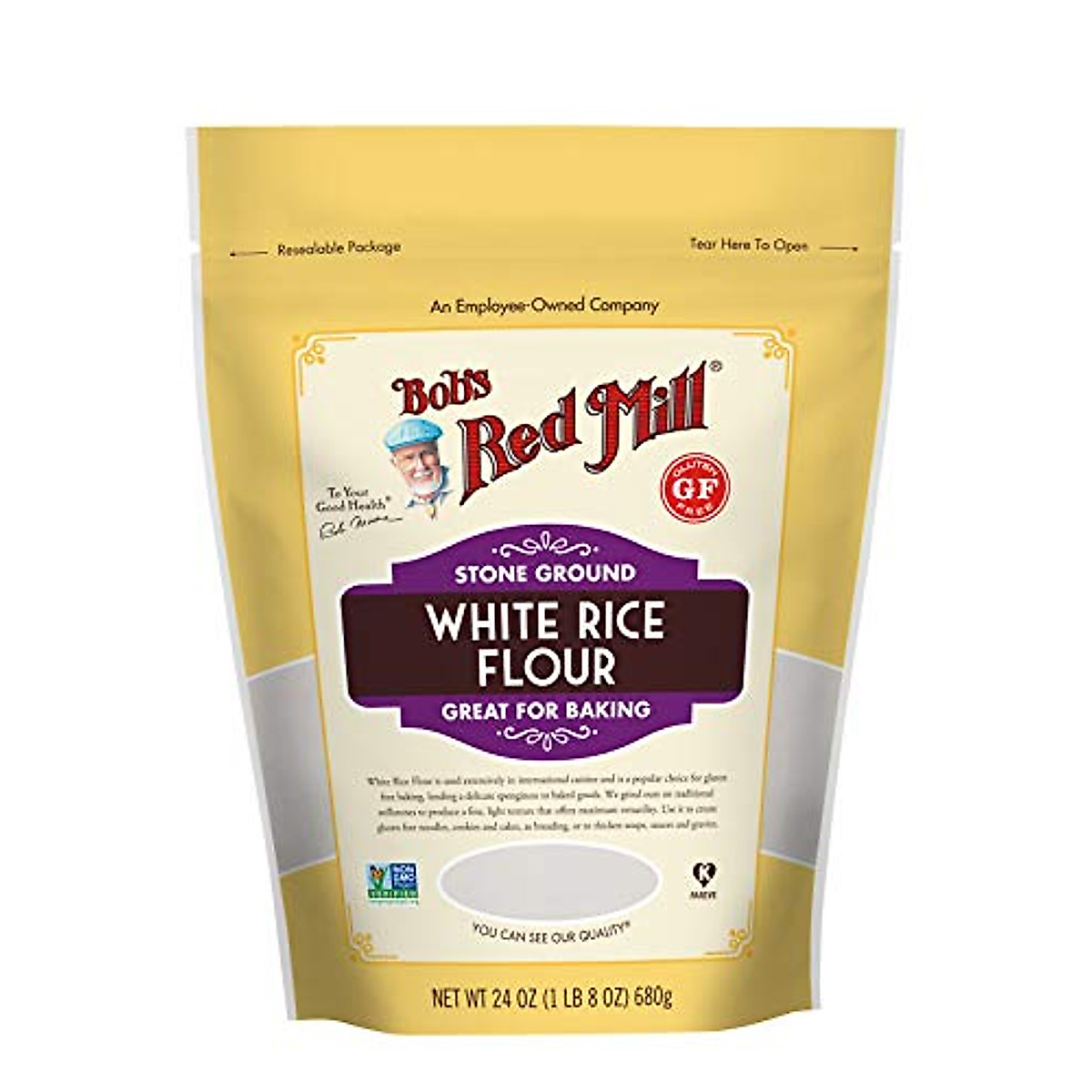 Bob's Red Mill Gluten Free White Rice Flour, 24 Ounce (Pack of 1)