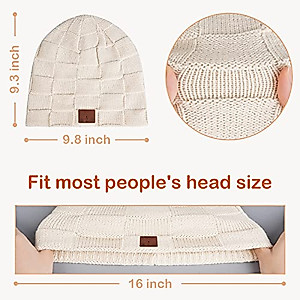 Deegotech Bluetooth Beanie Hat, Christmas Stocking Stuffers Tech Gifts for Women, Bluetooth 5.0 Music Hat with Headphones for Friend Men Women Teen Boys Girls-Beige