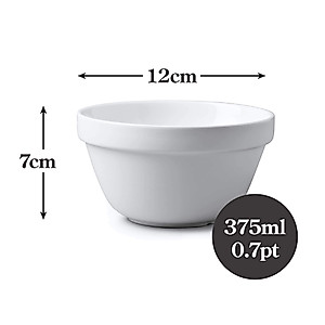 WM Bartleet & Sons 1750 Traditional Porcelain Pudding Basin (13cm/375ml/0.7pt) – White