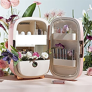 YAARN Small Fridge for Bedroom 12L Professional Beauty Refrigerator, Small Refrigerator for Skin Care Cosmetics, Mini Refrigerator for Skin Care Products