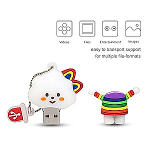 BorlterClamp 32GB USB Flash Drive Cute Cartoon Cloud Girl Model Memory Stick, Gift for Students and Children