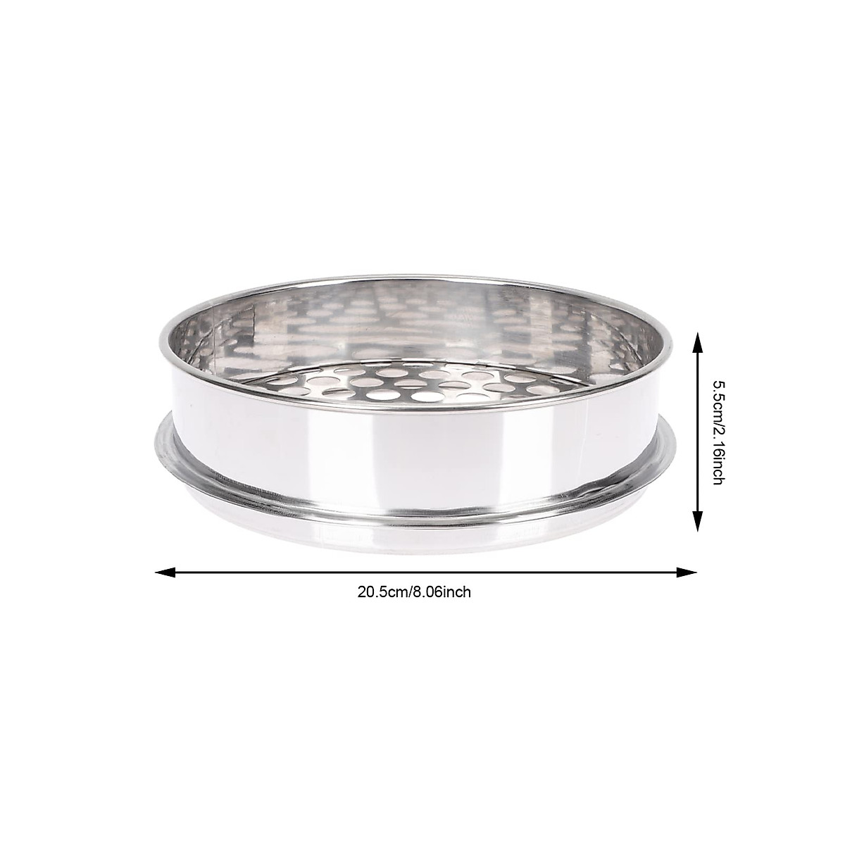 Veemoon Round Hole Sieve Stainless Steel Soil Sieve Kitchen Food Bean Sifter Sand Sifter Sand Sifter Riddle Gardening Mesh Filter Blueberry Sieve for Home Kitchen Garden Use