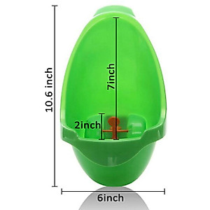 jatech 1 pc Baby Boy Potty Toilet Training Frog Children Stand Vertical Urinal Boys Pee Infant Toddler Wall-Mounted (Green)