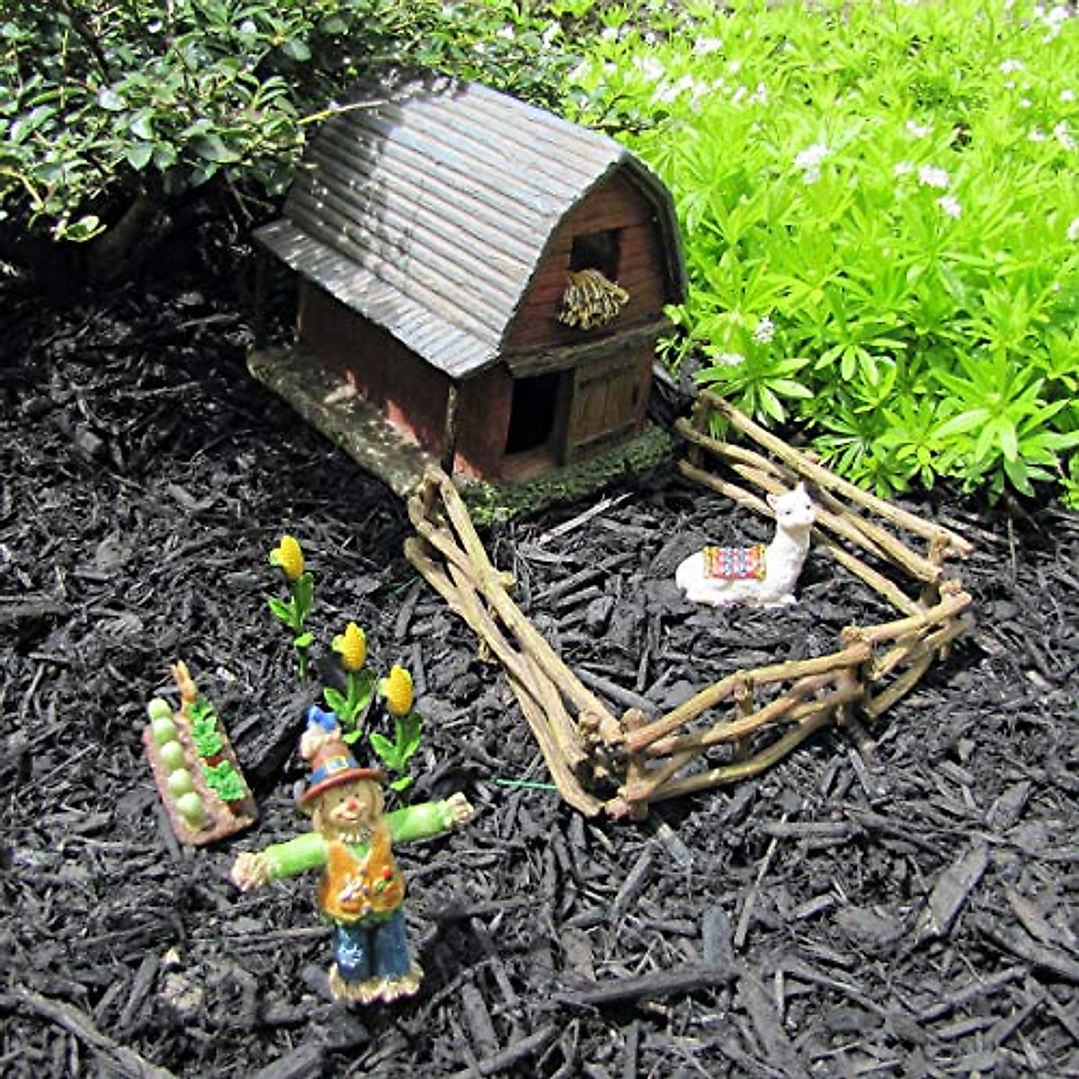 TG,LLC Treasure Gurus Miniature Vegetable Crop Bunny Rabbit Fairy Garden Accessory Cabbage Carrot Patch Mini Dollhouse Decor