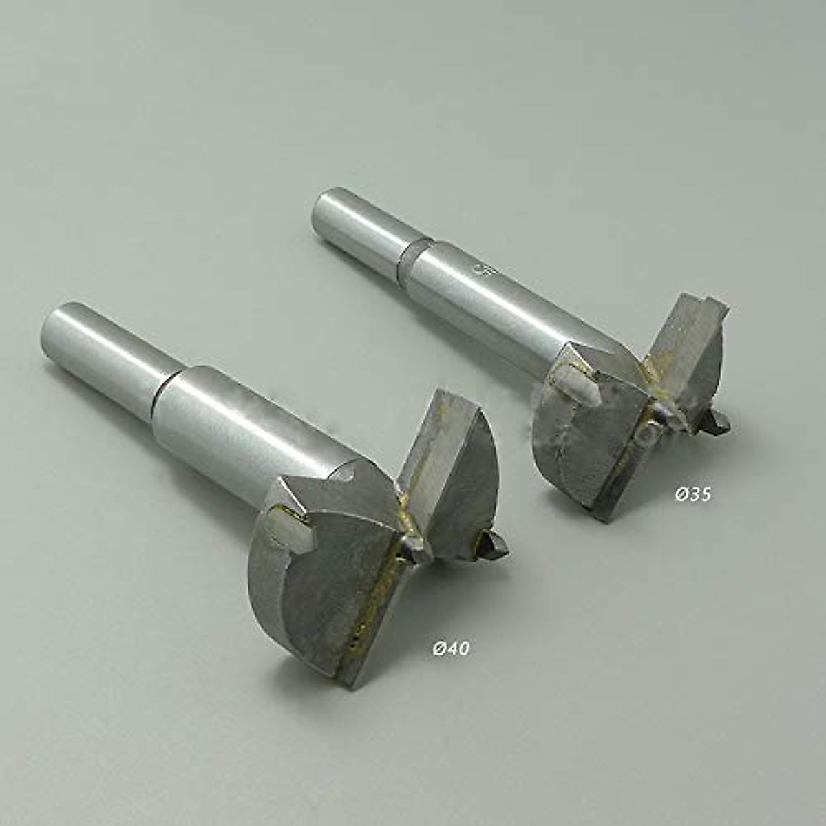 DONJON Forstner Drill Bits Set,Precision Shear Serrated Edge Wood Drilling Forstner Bit,4Pcs(15-40mm) Auger Opener Drilling Wood Plastic Plywood with Round Shank.