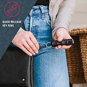 SABRE Home & Away Personal Safety Kit Pepper Spray with QuickRelease Safety Keychain, Portable Door Lock with Travel Bag, Max Strength, TSA Approved Travel Door Lock, 0.54 fl oz