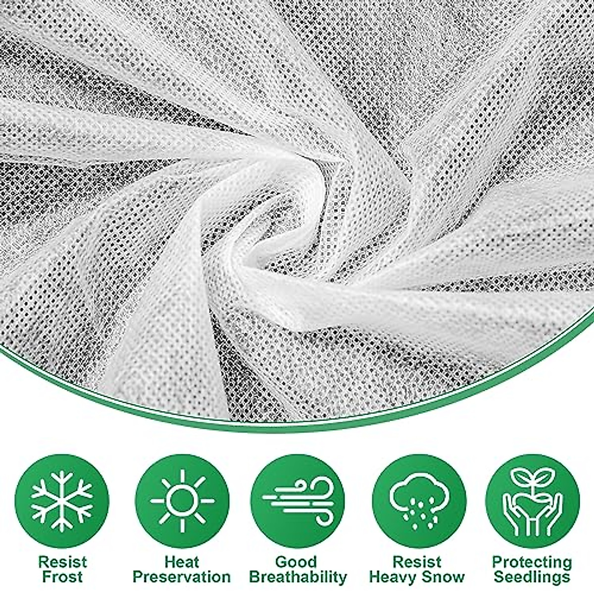GonLei 2Pack 10X25 FT Plant Covers Freeze Protection1.05oz Garden Cover Plant Floating Blankets Row Cover,Winter Plants Frost Blanket for Outdoor,Plants Cloth Freeze Protection Fabric