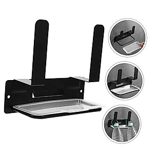 Zerodeko Pot Lid Rack Wall Mounted Stainless Steel Pan Lid Organizer Holder with Water Tray Self Adhesive Kitchen Utensils Storage Racks for Hanging Dish Pan Cover Cutting Board